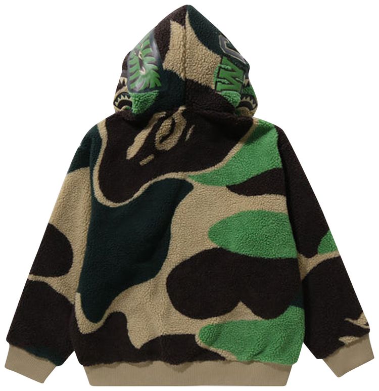 Buy BAPE Mega ABC Camo Shark Boa Hoodie 'Green' - 1J70 140 027 GREEN | GOAT