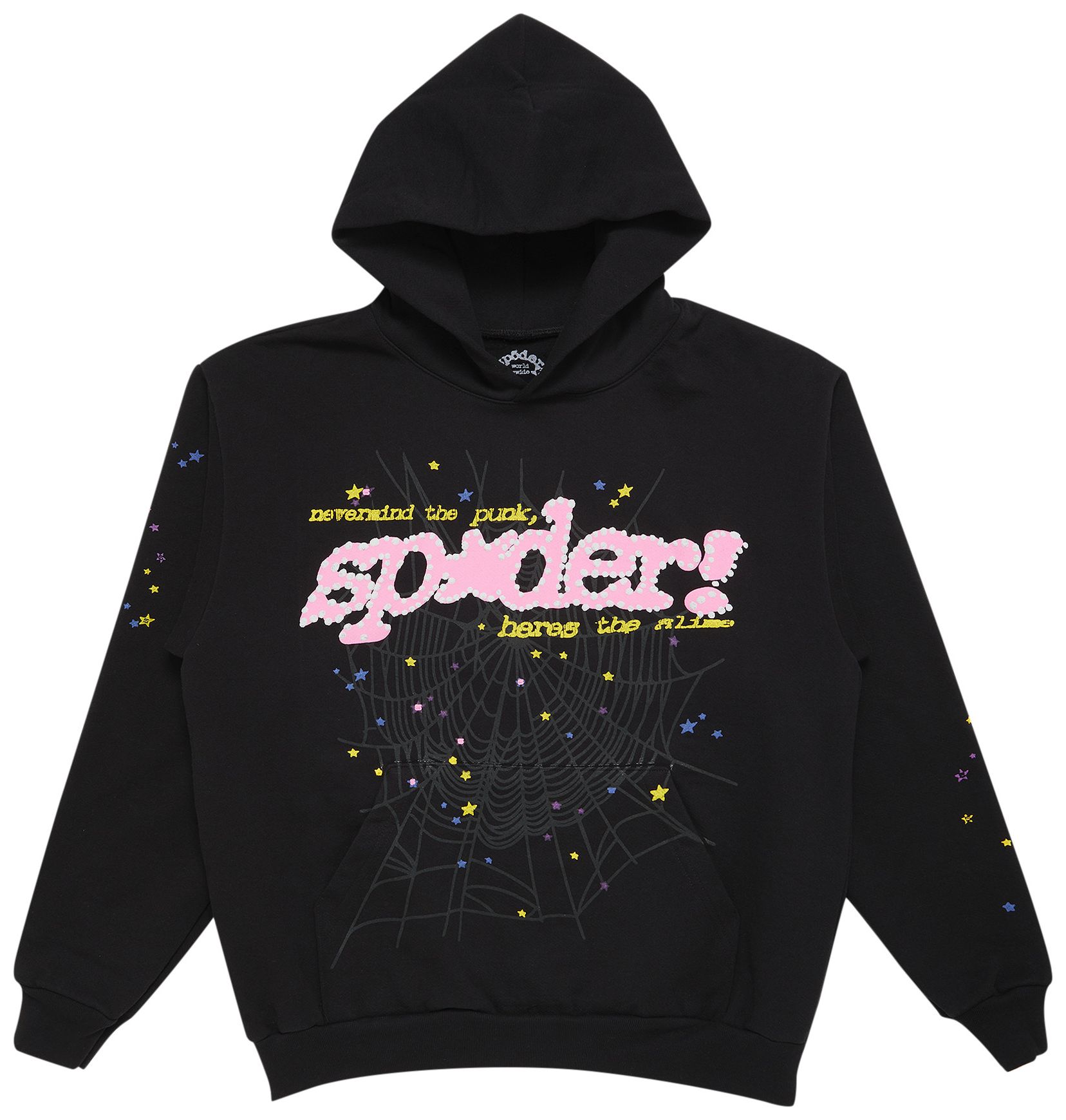 Buy Sp5der P*nk V2 Hoodie 'Black' - 2406 1FW230106PVH BLAC | GOAT