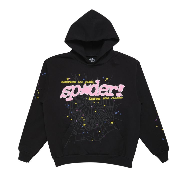 Buy Sp5der P*nk V2 Hoodie 'Black' - 2406 1FW230106PVH BLAC | GOAT