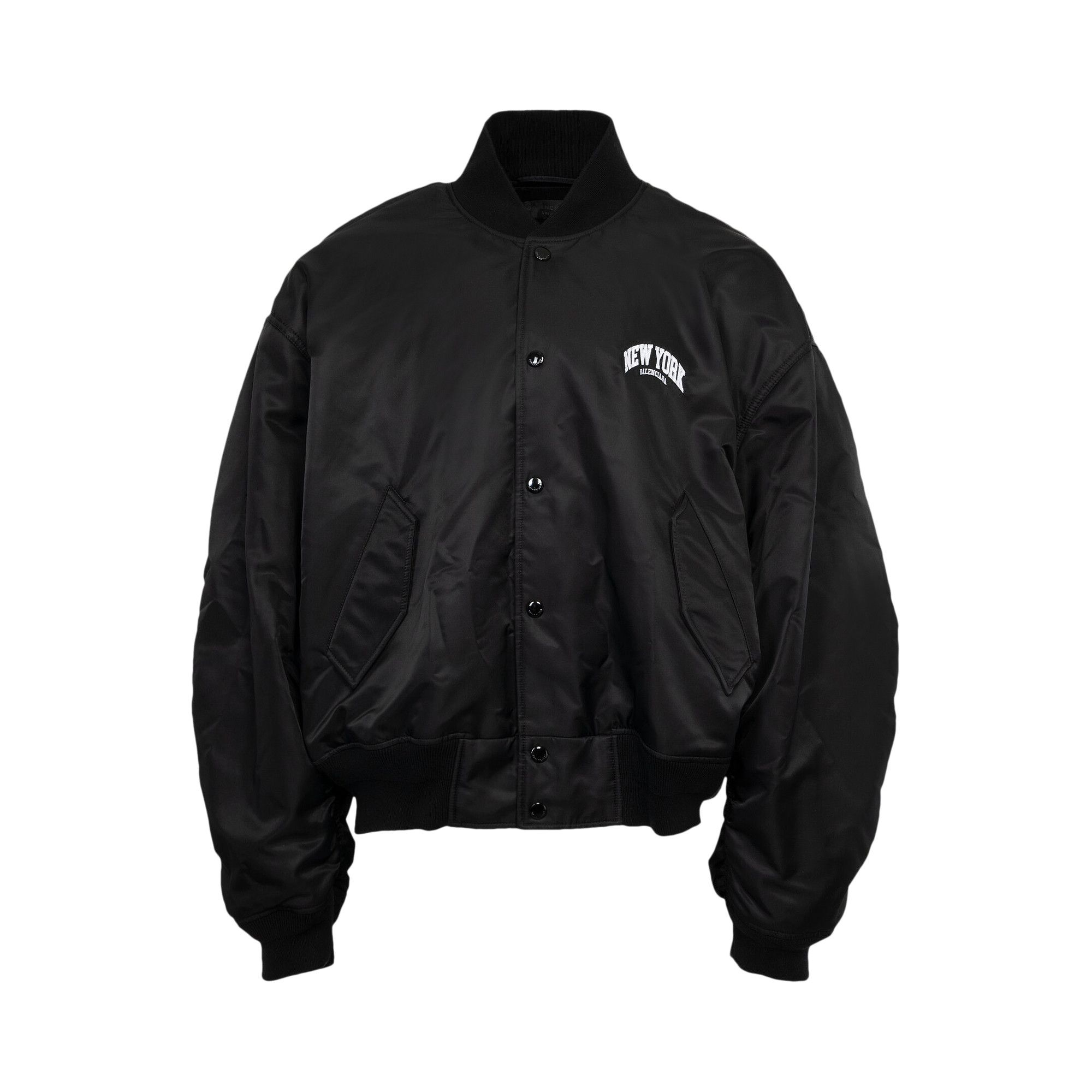 Buy Balenciaga NY Varsity Jacket 'Black' - 774063 TN027 1000 | GOAT CA