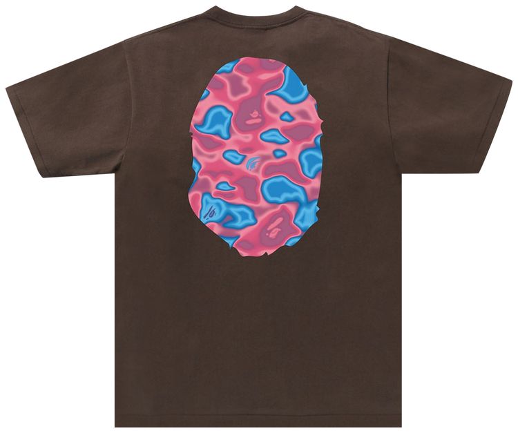 Buy BAPE Liquid Camo Big Ape Head Tee 'Brown' - 1K30 110 029 BROWN | GOAT