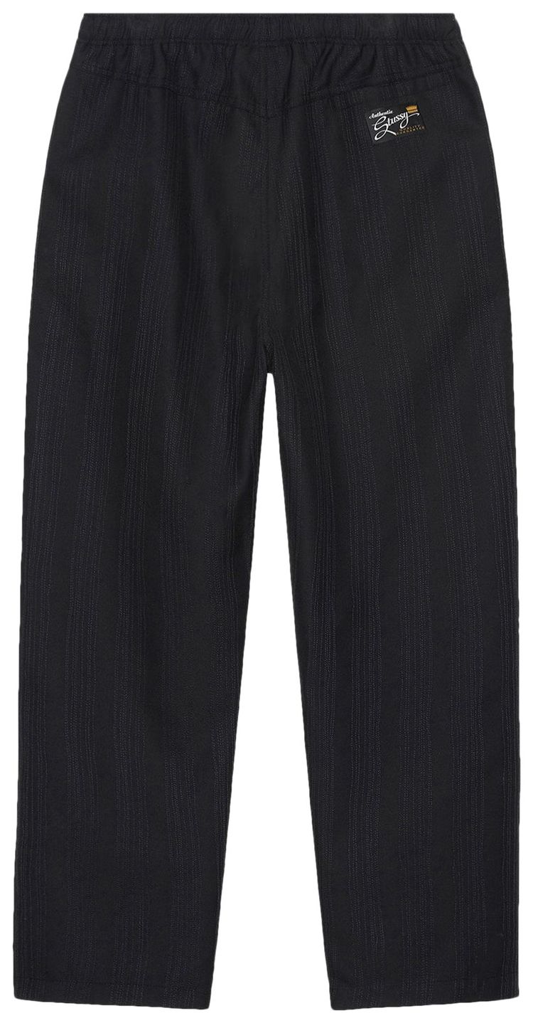 Buy Stussy Beach Pant Stitch Stripe 'Black' - 116649 BLAC | GOAT