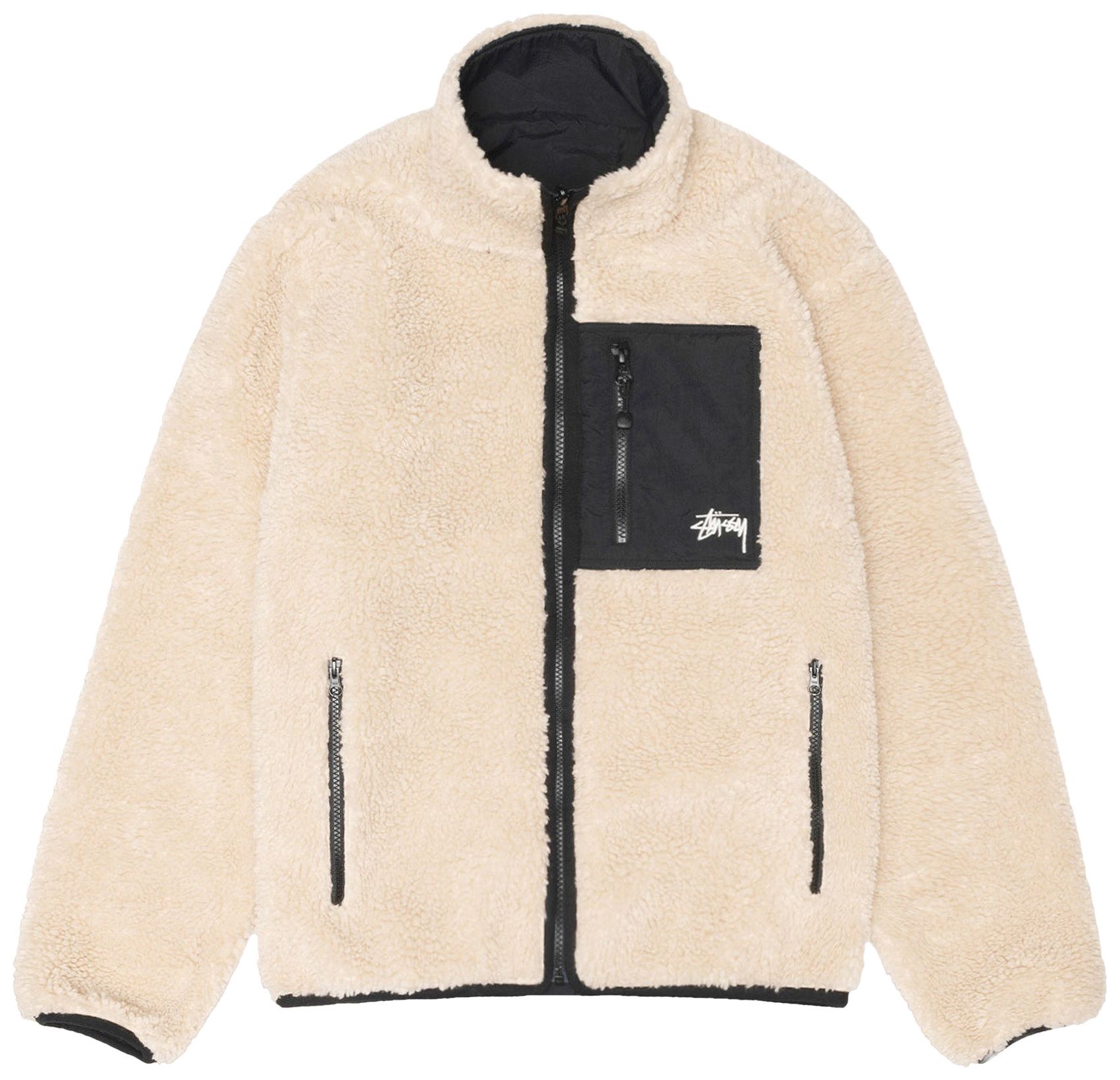 Buy Stussy Sherpa Reversible Jacket 'Beige' - 118529 BEIG | GOAT