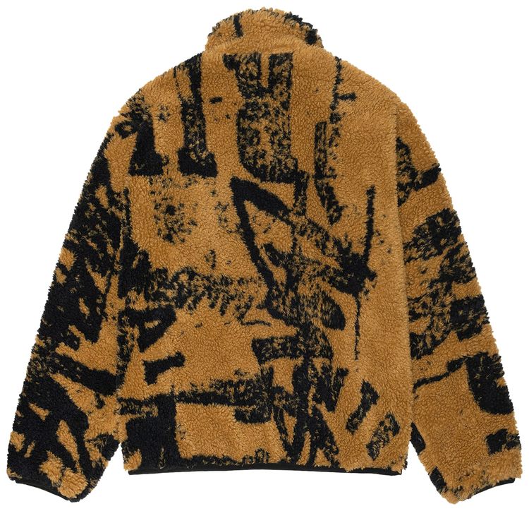 Buy Stussy Sherpa Reversible Printed Jacket Yellow 118545 Yell