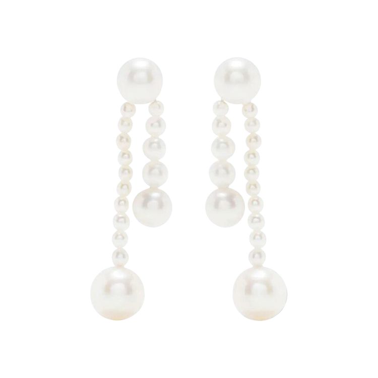 Buy Sophie Bille Brahe Ruban De Perle Earrings 'Yellow' - E123HPMFW 14K ...