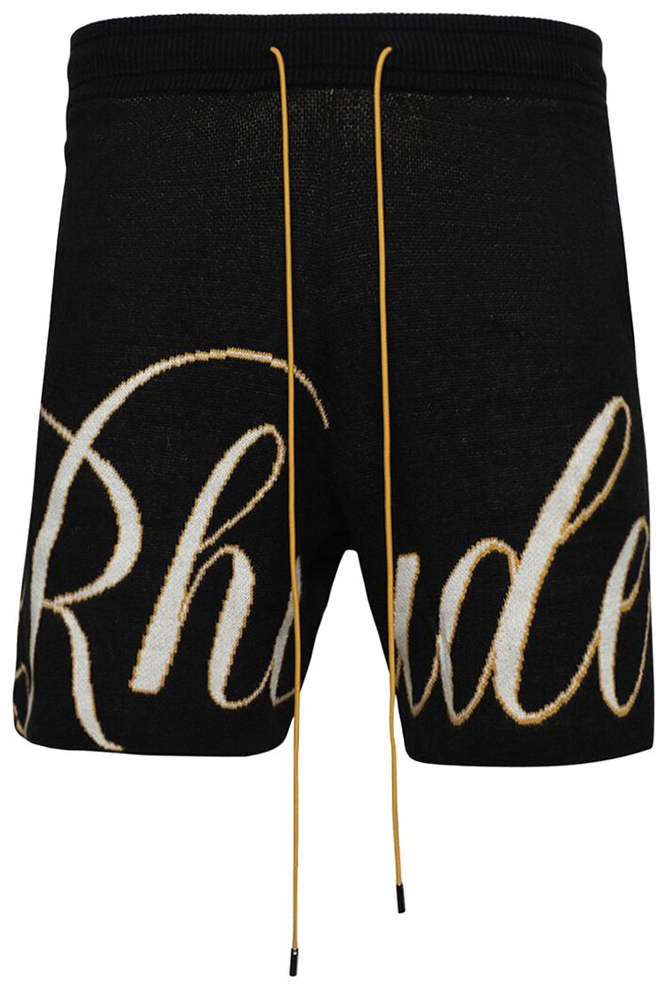 Buy Rhude Script Knit Short 'Black/Cream' - PS24SH16973165 | GOAT