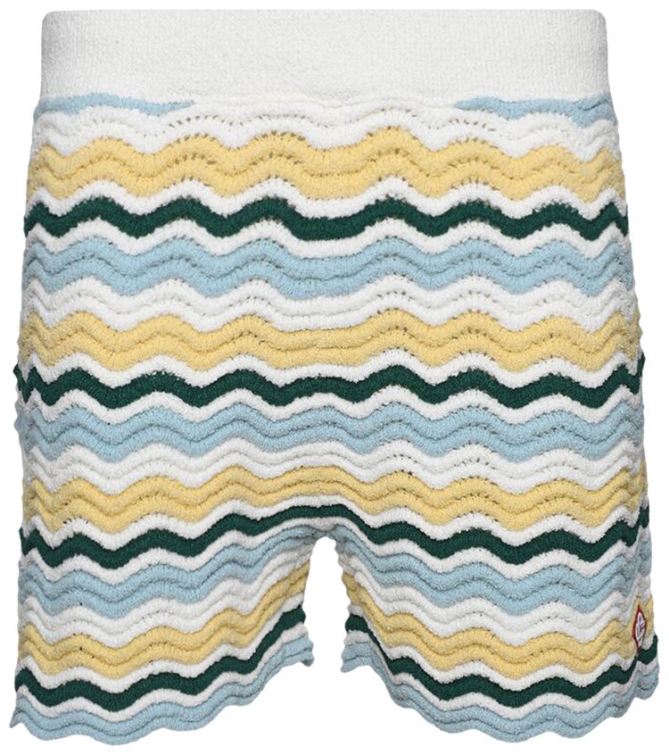 Buy Casablanca Boucle Wave Shorts 'Yellow/Blue' - MPS24 KW 601 01 YELL | GOAT UK