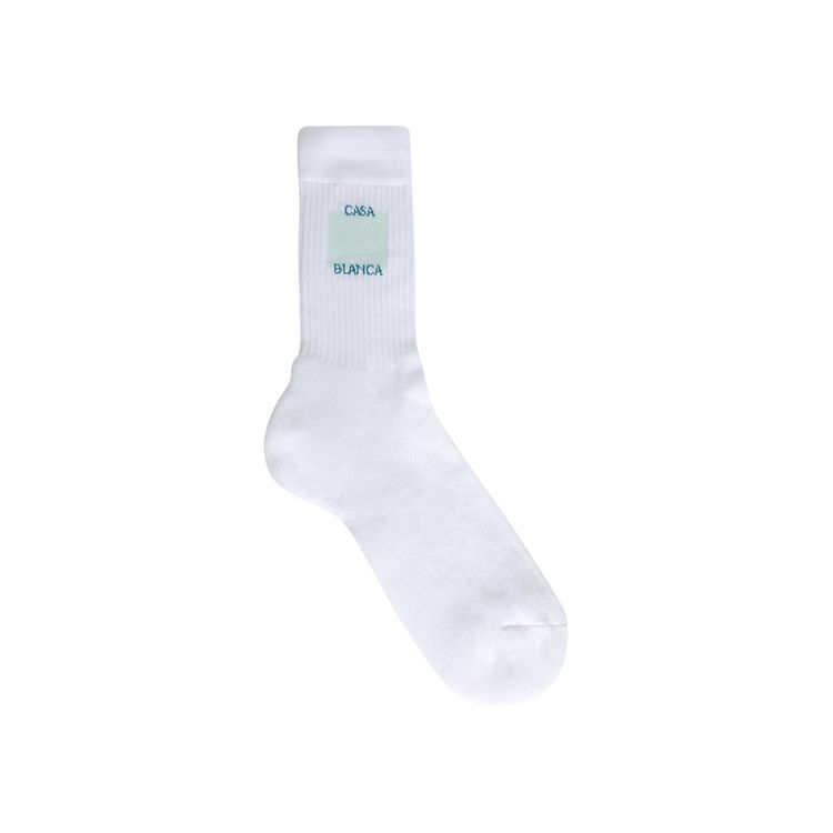Buy Casablanca Ribbed Sport Sock 'Casa Logo Misty Jade' - APS24 ACC 010 ...
