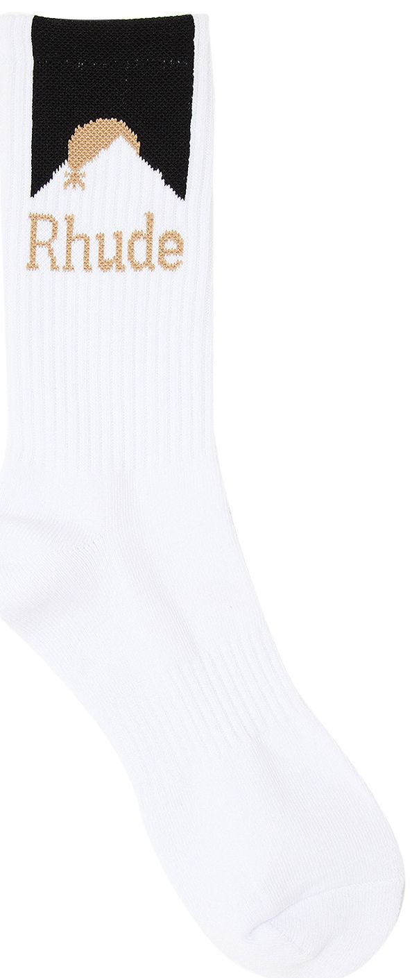 Buy Rhude Moonlight Sock 'White/Black/Yellow' - SS24SO02616148 | GOAT