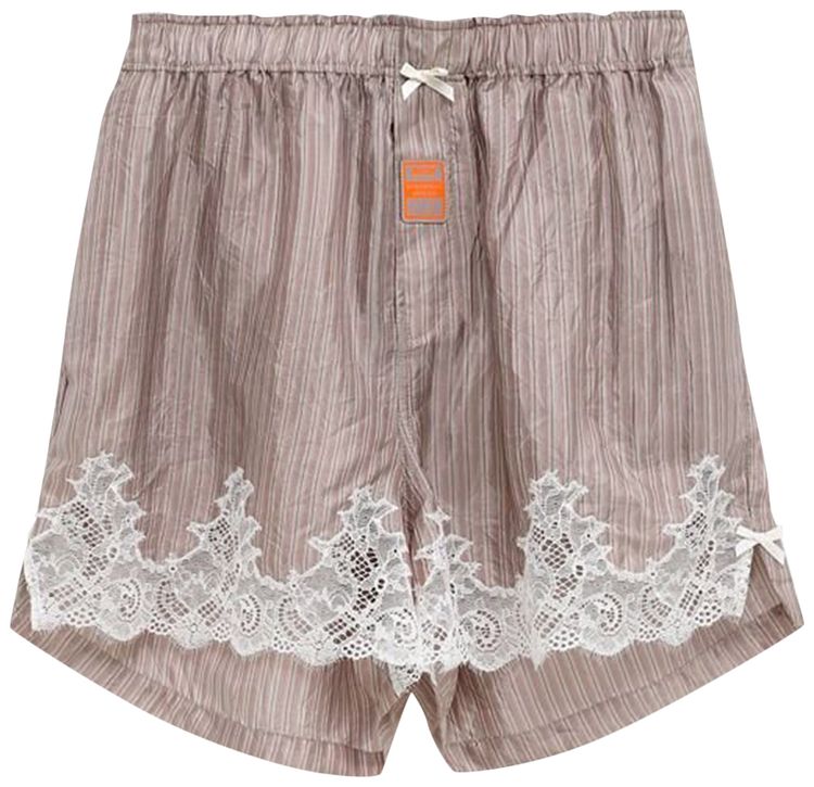 Buy Martine Rose Striped Boxers With Lace 'Pink/Grey Stripe' - MRSS24 ...