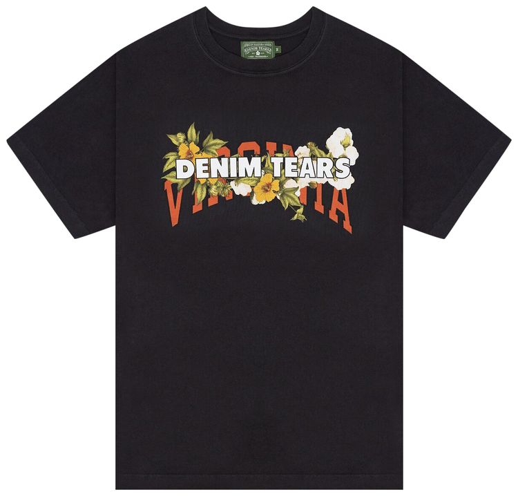Buy Denim Tears The Virginia 1619 Tee 'Black' - 101 101 25 | GOAT