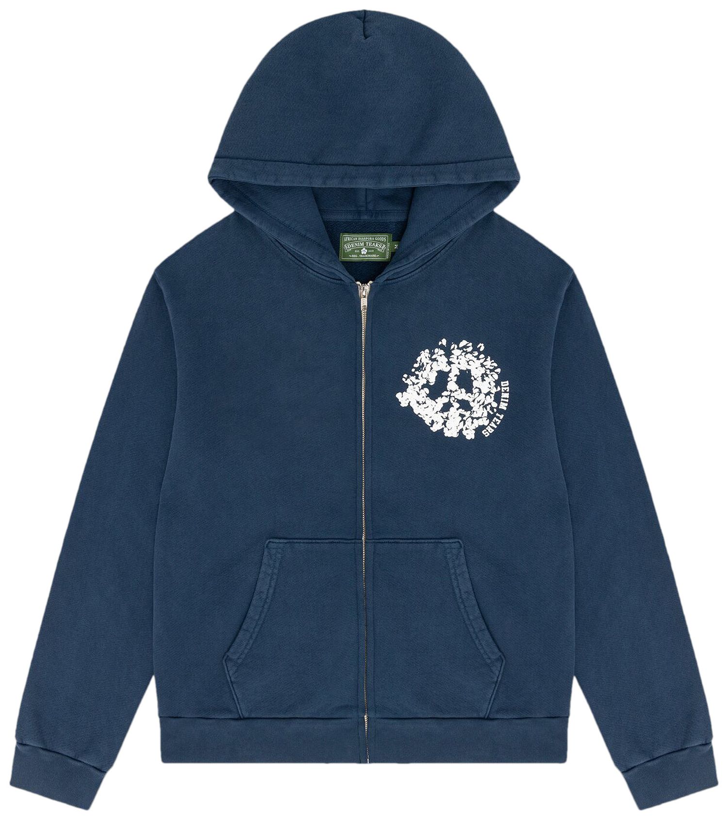 Buy Denim Tears University Zip Hoodie 'Navy' - 201 080 NAVY | GOAT