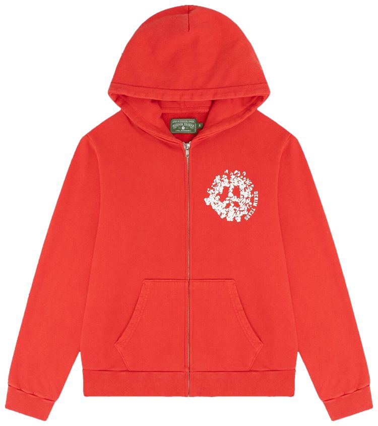Buy Denim Tears University Zip Hoodie 'Red' - 201 300 RED | GOAT