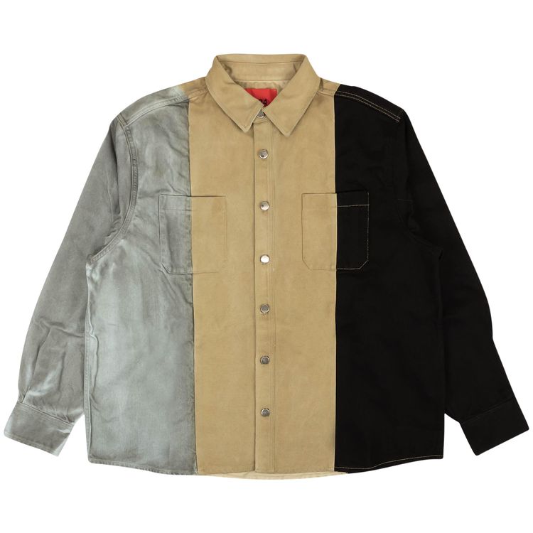 Buy 424 Colorblock Denim Button Down Shirt 'Multicolor' - FF0SMS04AP ...