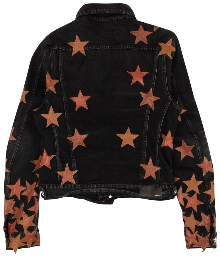 Buy Amiri Chemist Denim Trucker Jacket 'Black/Orange' - 0498 ...
