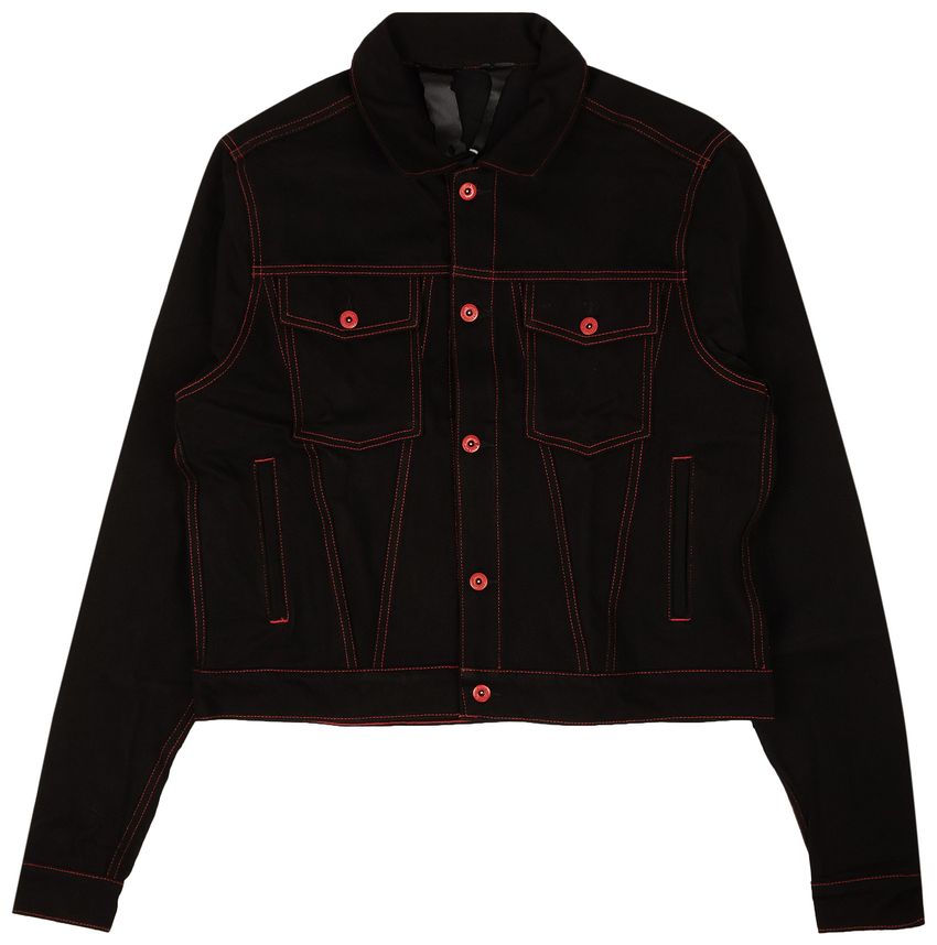 Buy Vlone LA Exclusive Stripper Pole Denim Jacket 'Black/Red' - 1020 ...