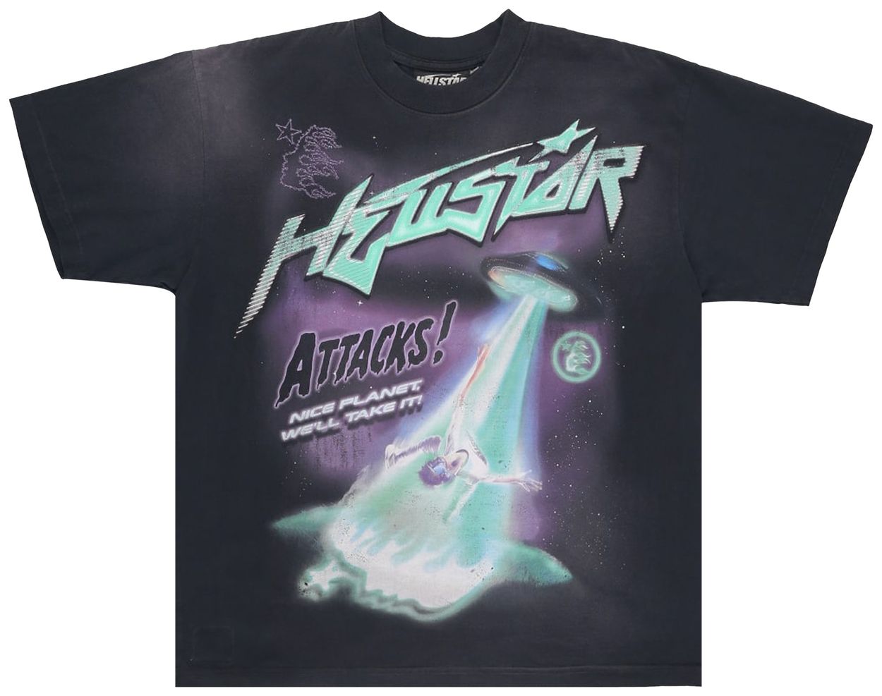 Buy Hellstar Attacks T-Shirt 'Black/Green' - HS T3 BLAC | GOAT
