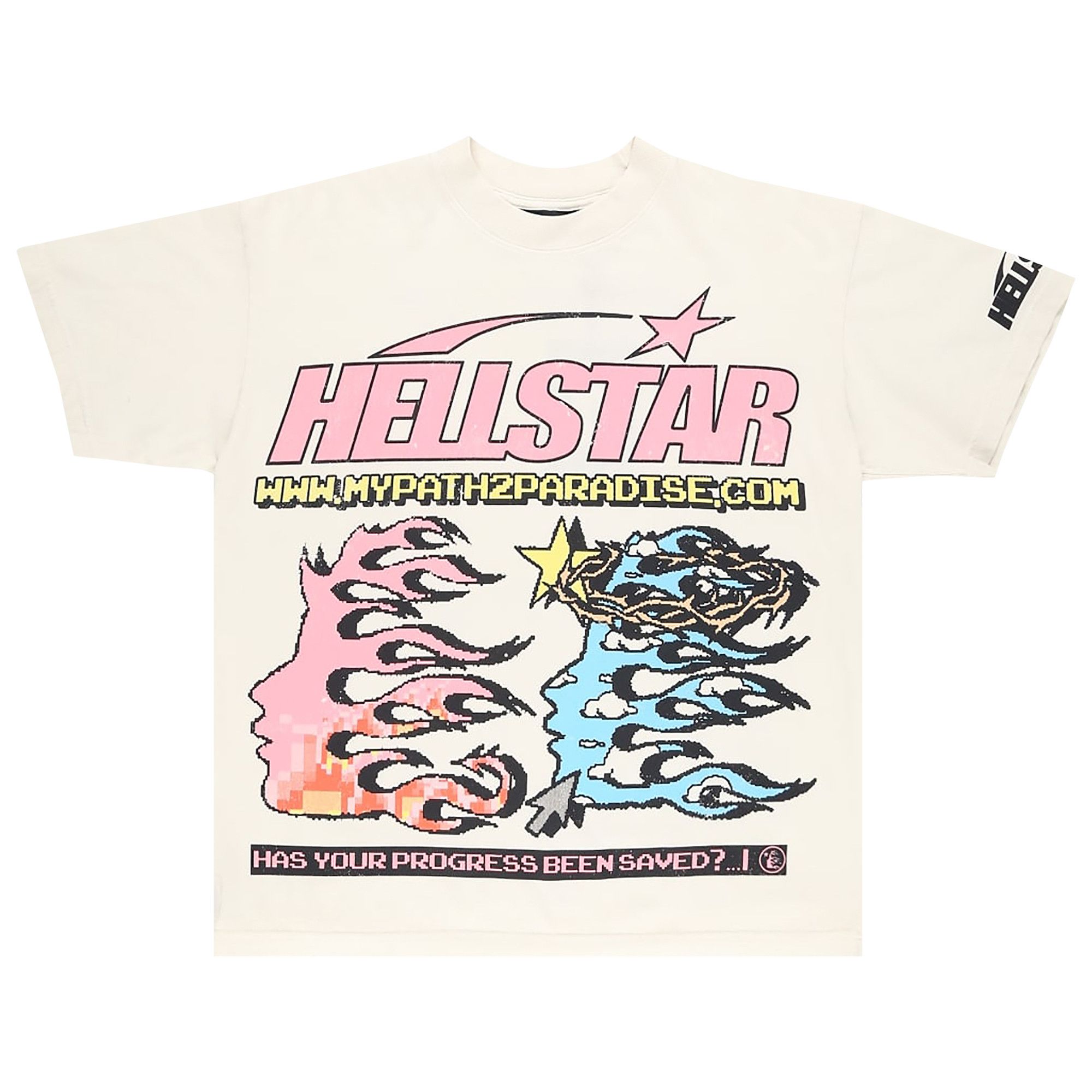 Buy Hellstar Pixel T-Shirt 'White' - HS T11 WHIT | GOAT