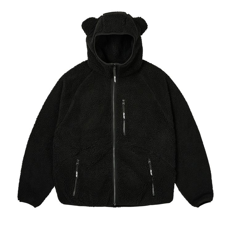 Buy Palace Teddy Fleece Jacket 'Black' - P26JK026 | GOAT