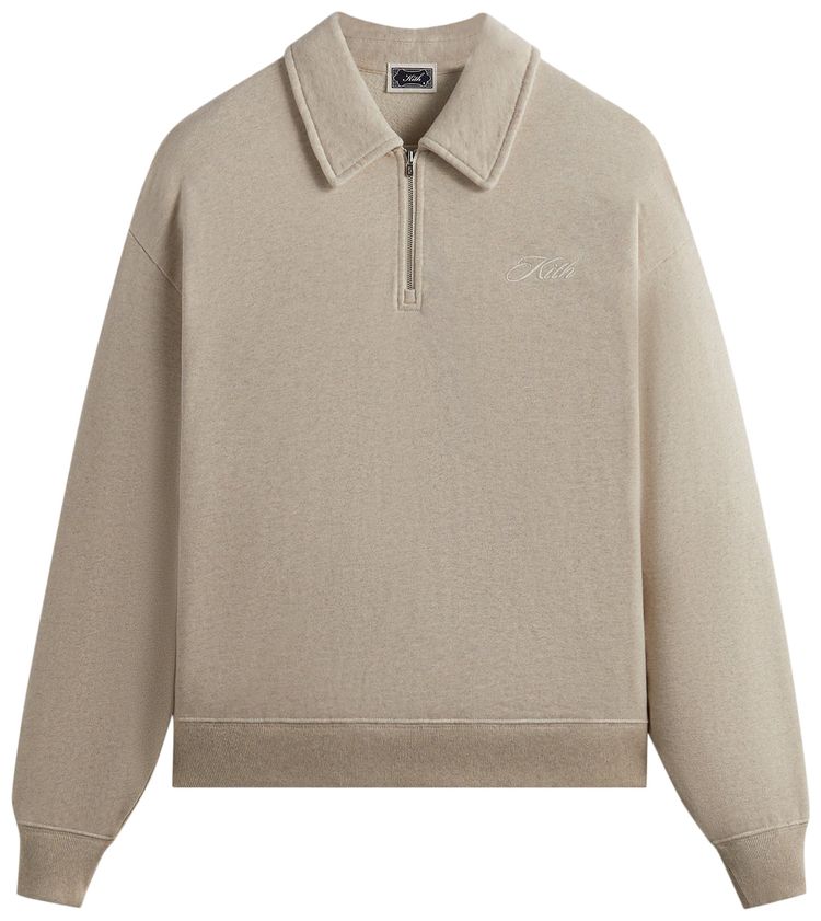 Buy Kith Nelson Quarter Zip Rugby 'Sandy Heather' - KHM031907 212 | GOAT