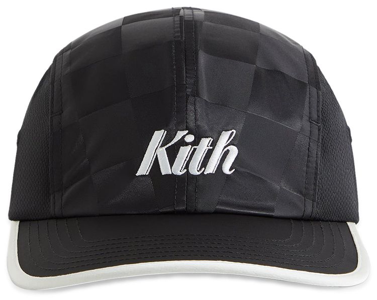 Buy Kith Checkered Satin Griffey Camper Hat 'Black' - KHM050557 001 | GOAT