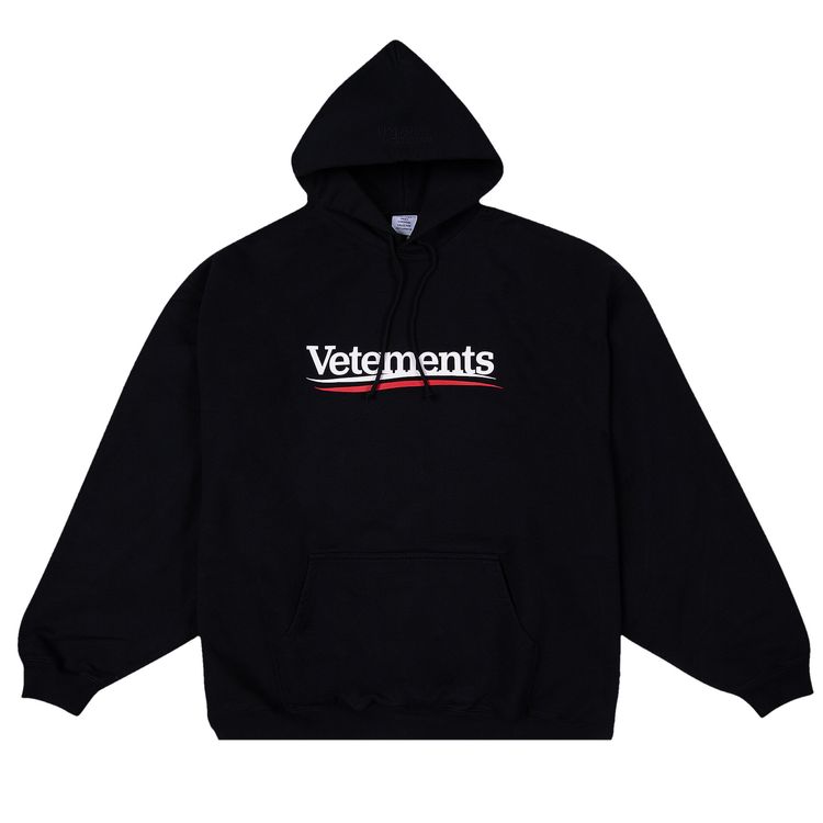 Buy Vetements Campaign Logo Hoodie 'Black' - UE64HD440B BLAC | GOAT