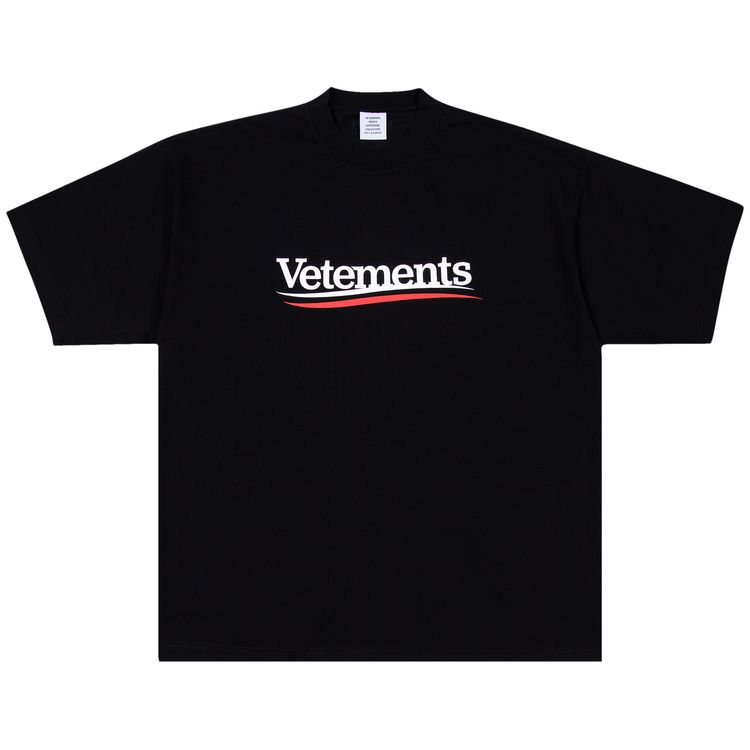 Buy Vetements Campaign Logo T-Shirt 'Black' - UE64TR440B BLAC | GOAT