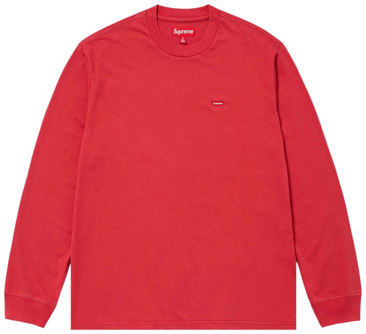 Buy Supreme Small Box Long-Sleeve Tee 'Washed Red' - SS24KN17 WASHED ...