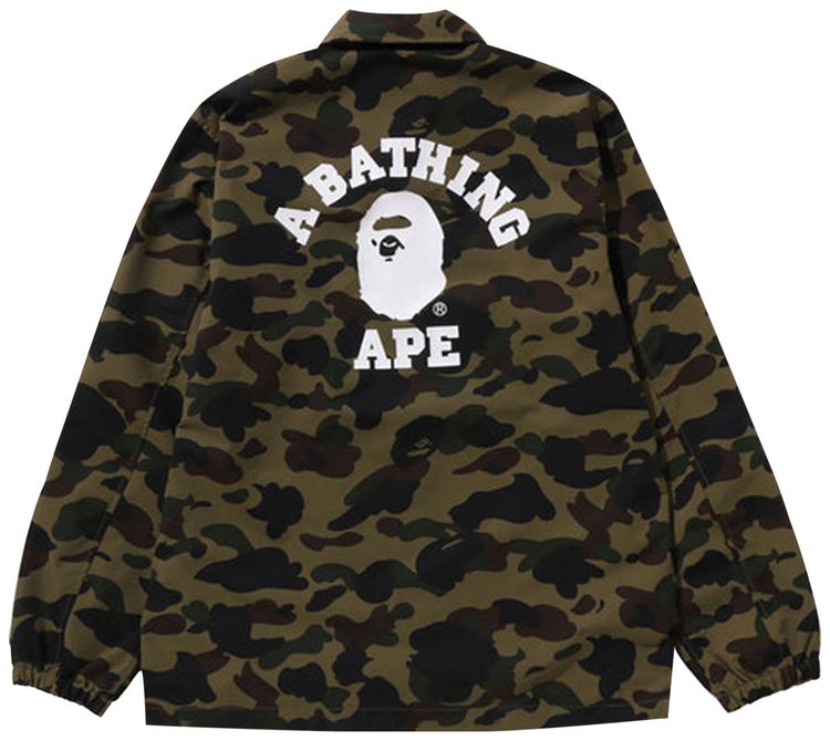 Buy BAPE 1st Camo Nylon Tussah Coach Jacket 'Green' - 1K30 140 005 ...