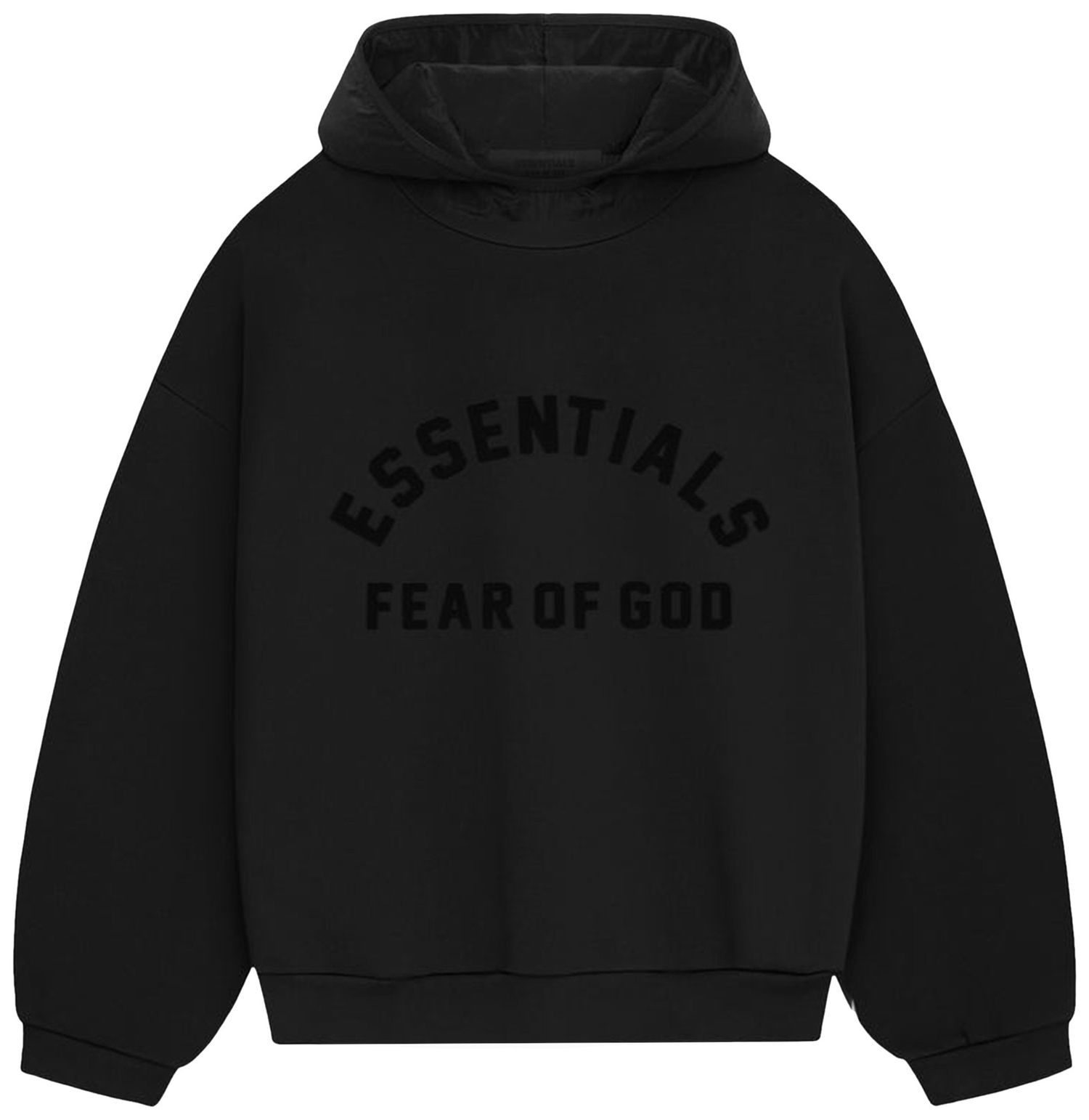 Buy Fear of God Essentials Nylon Fleece Hoodie 'Jet Black/Jet Black ...