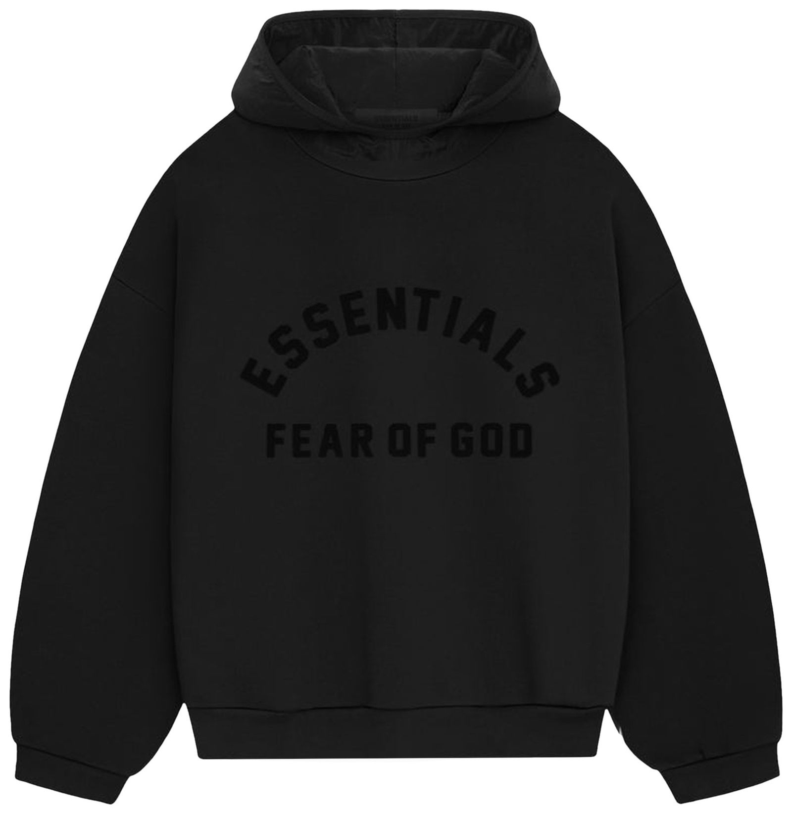 Buy Fear of God Essentials Nylon Fleece Hoodie 'Jet Black/Jet Black ...