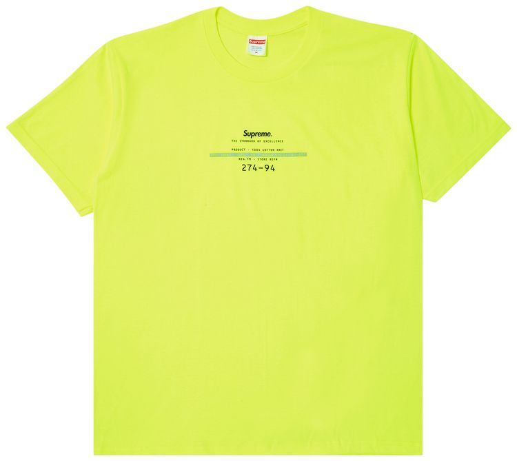 Buy Supreme Standard Tee 'Fluorescent Yellow' - SS24T25 FLUORESCENT ...