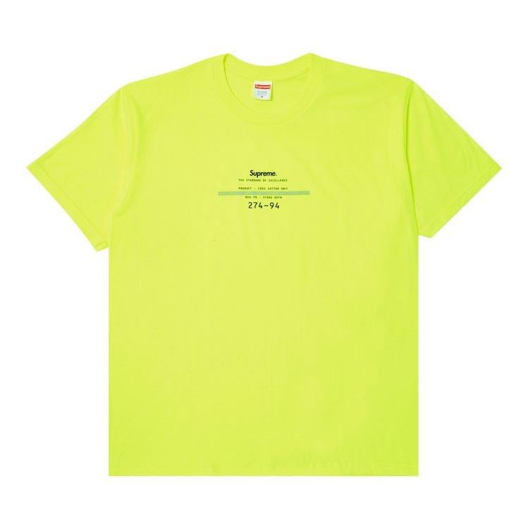 Buy Supreme Standard Tee 'Fluorescent Yellow' - SS24T25 FLUORESCENT ...