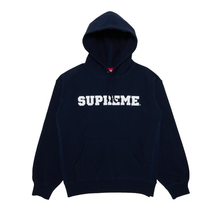 Buy Supreme Collegiate Hooded Sweatshirt 'Navy' - SS24SW19 NAVY | GOAT
