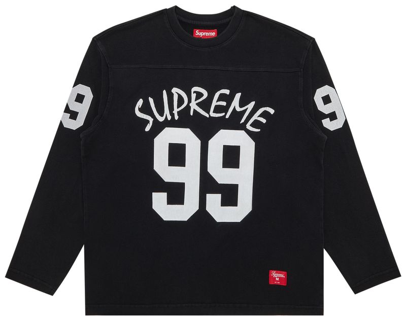 Buy Supreme 99 Long-Sleeve Football Top 'Black' - SS24KN53 BLACK | GOAT