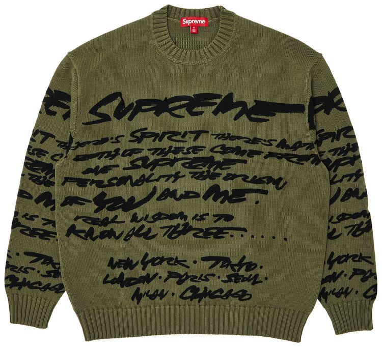 Buy Supreme Futura Sweater 'Olive' - SS24SK35 OLIVE | GOAT
