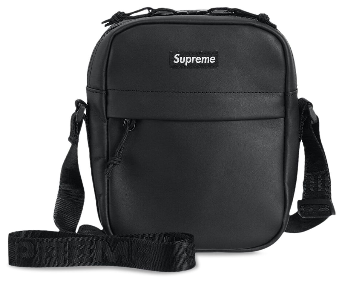 Buy Supreme Leather Shoulder Bag 'Black' - FW23B17 BLACK | GOAT