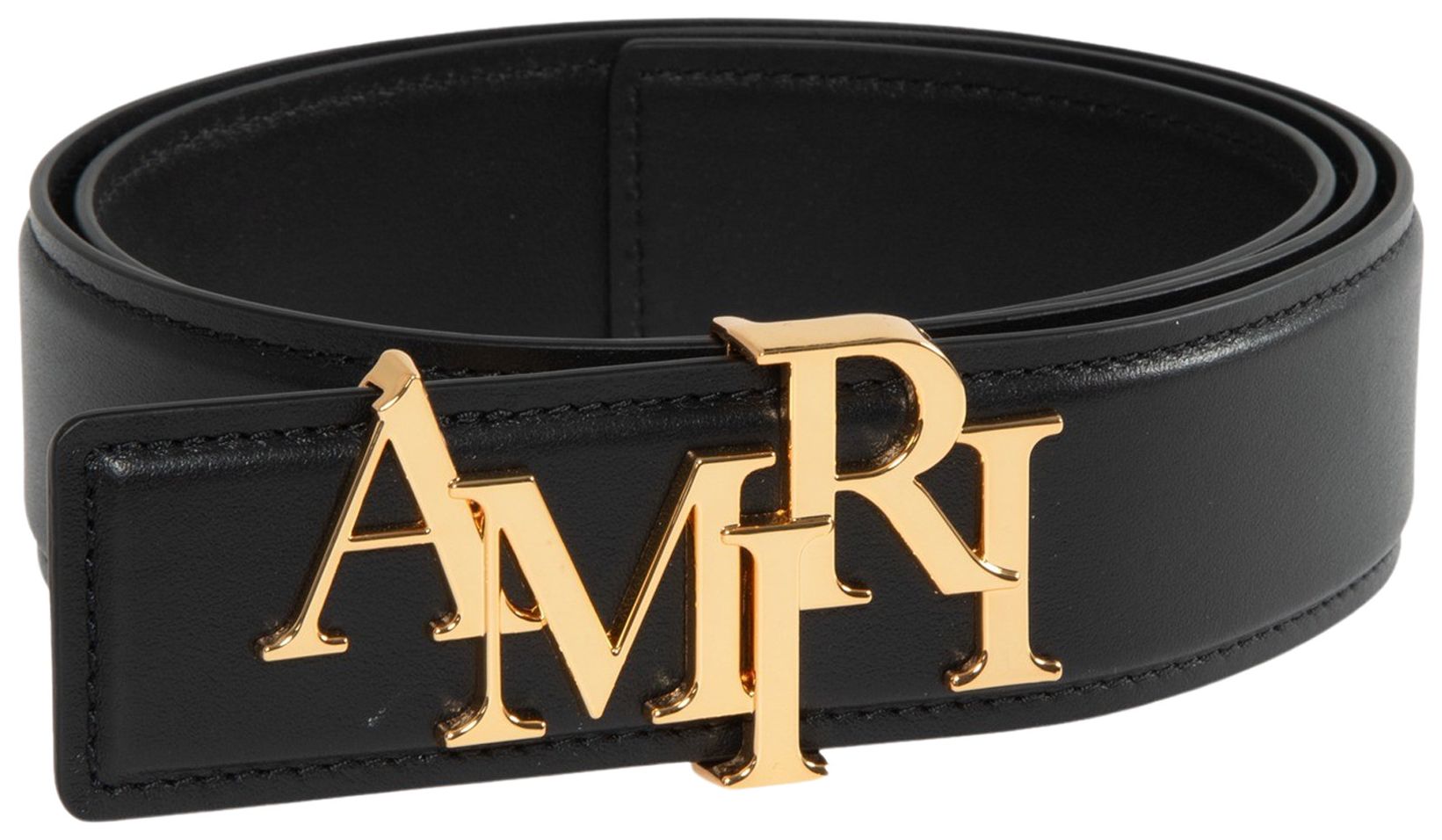 Buy Amiri Staggered Belt 'Black/Gold' - PS24MAL005 BLAC | GOAT