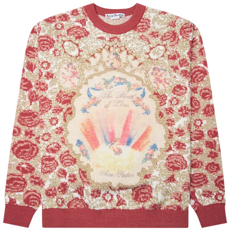 Buy Acne Studios Jacquard Sweater 'Blossom Pink/Gold' - B60312 GOAT ...