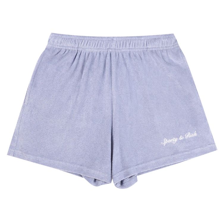 Buy Sporty & Rich Syracuse Terry Short 'Washed Periwinkle/White ...
