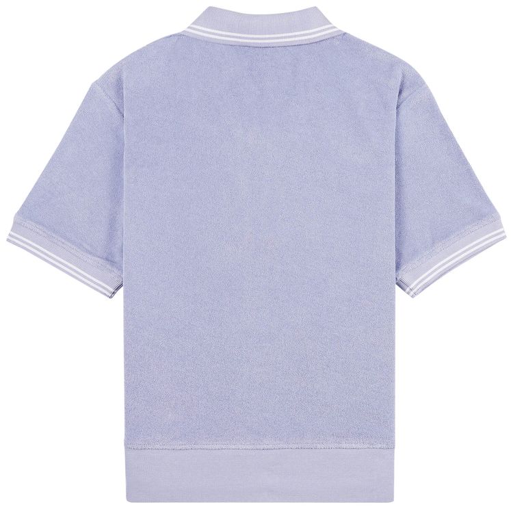 Buy Sporty & Rich Syracuse Terry Polo 'Washed Periwinkle/White ...