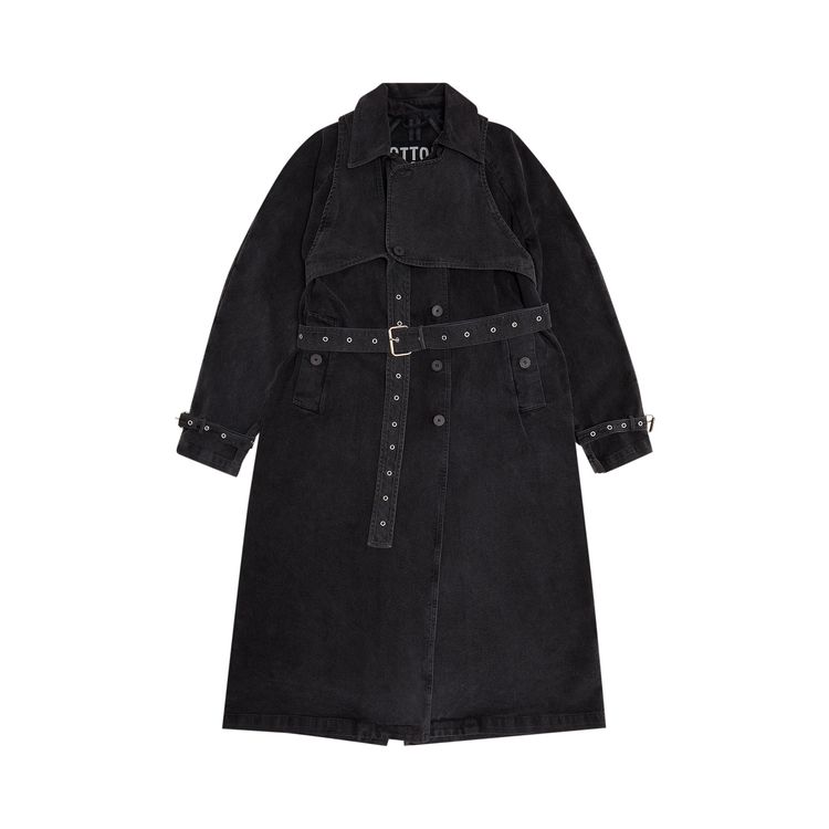 Buy Ottolinger Trench Coat 'Black Wash' - 902102 BLAC | GOAT