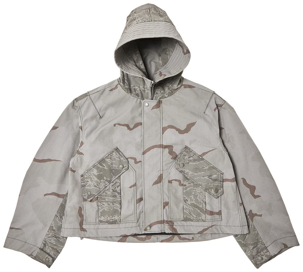 Buy Marine Serre Regenerated Camo Bomber Jacket 'Dark Grey' - MJA044 | GOAT