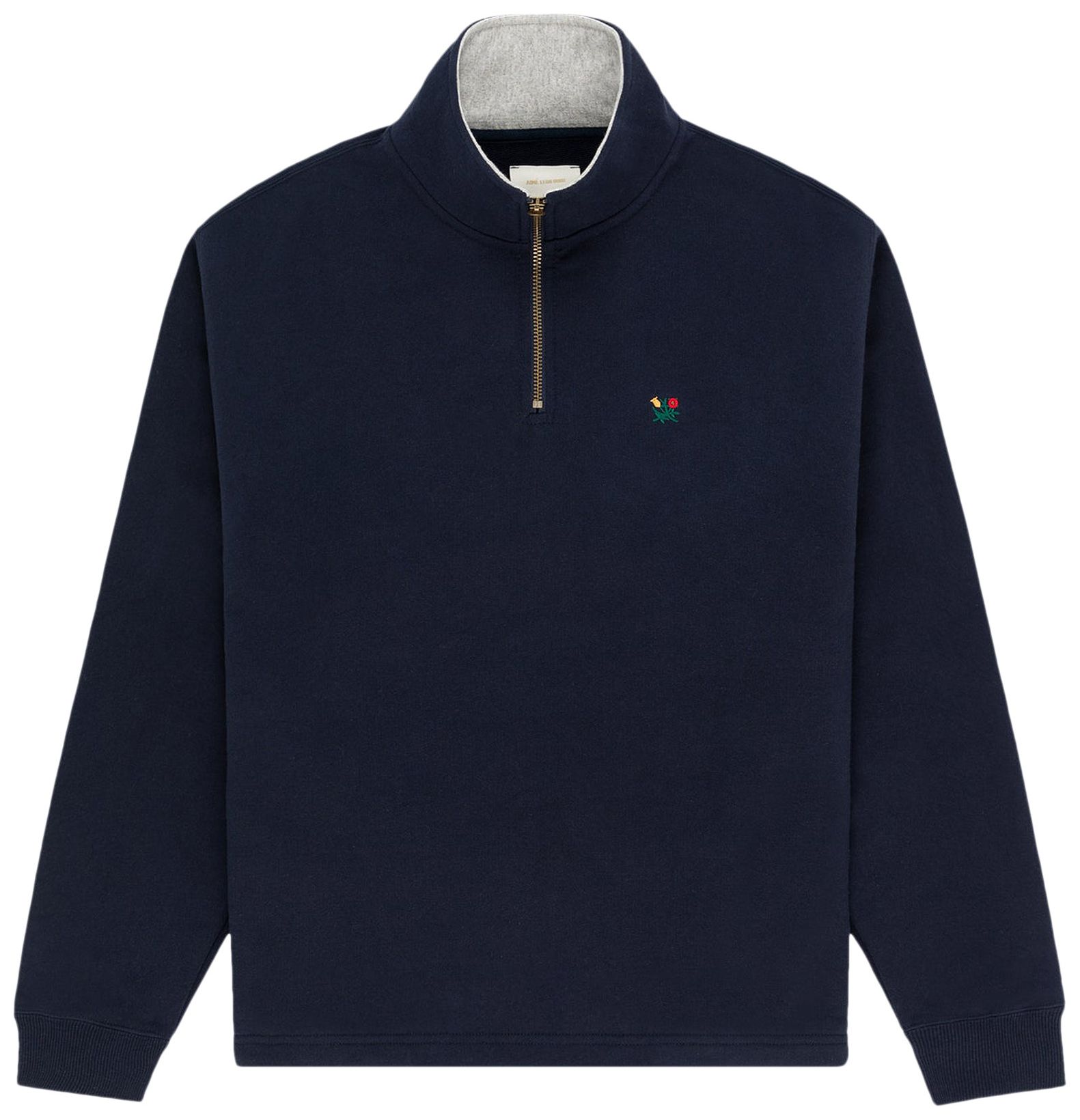 Buy Aimé Leon Dore Crest Quarter Zip Pullover 'Navy Blazer' - SS24CS017 ...