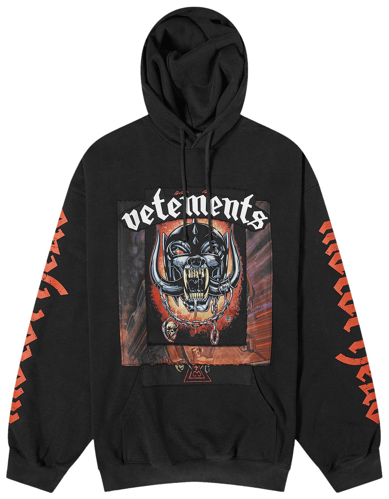 Buy Vetements Motorhead Patched Hoodie 'Black' - UE64HD290BB BLAC | GOAT