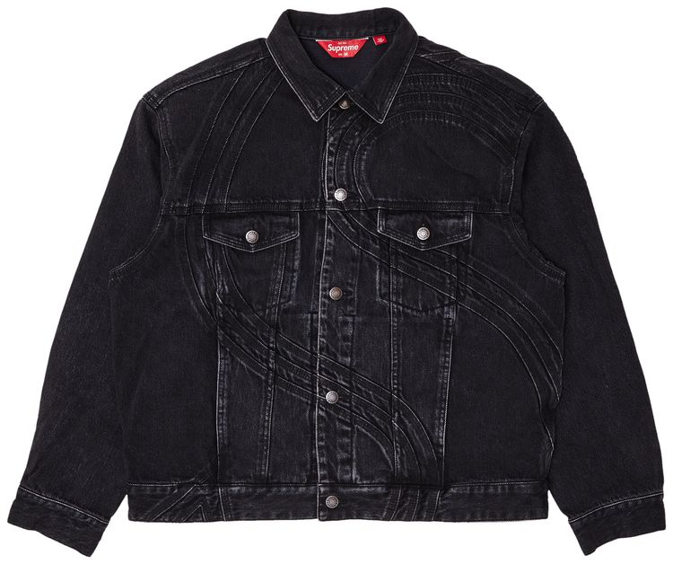 Buy Supreme S Logo Denim Trucker Jacket 'Washed Black' - SS24J53 WASHED ...