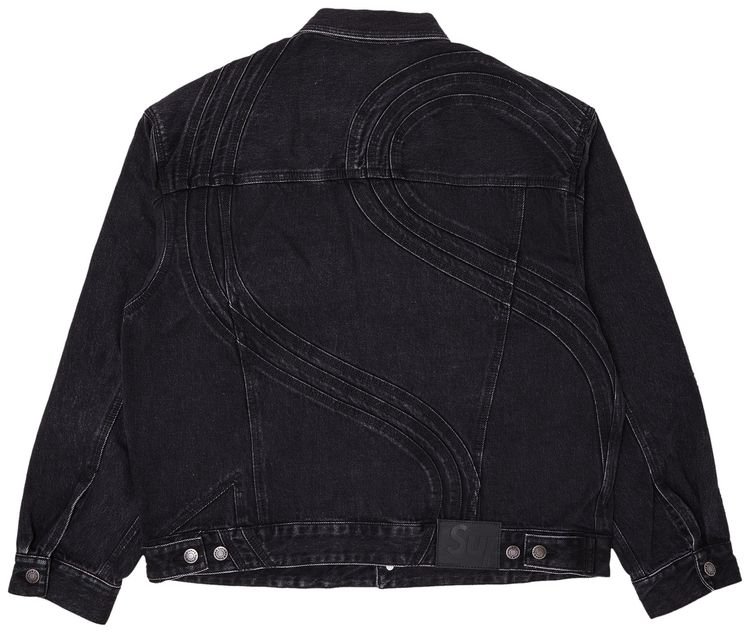 Buy Supreme S Logo Denim Trucker Jacket 'Washed Black' - SS24J53 WASHED ...