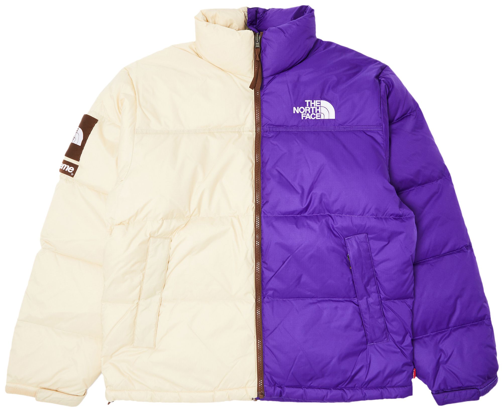 Buy Supreme x The North Face Split Nuptse Jacket 'Tan' - SS24J60 TAN | GOAT