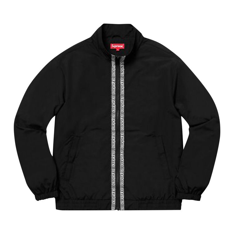 Buy Supreme Classic Logo Taping Track Jacket 'Black' - SS18J2 BLACK | GOAT