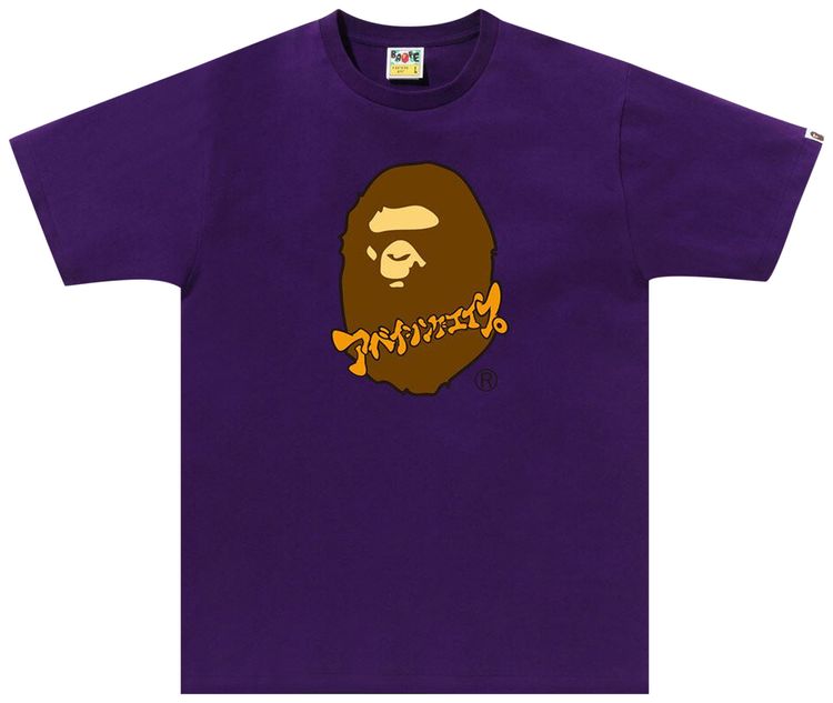 Buy BAPE Katakana Ape Head Tee 'Purple' - 1K30 110 307 PURPLE | GOAT